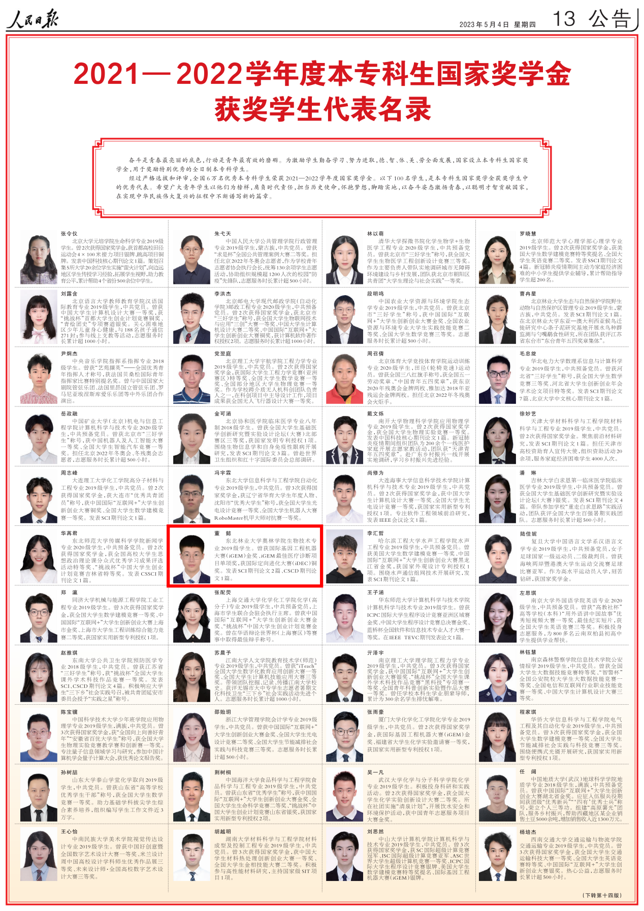 NEFU Students Appear in the People’s Daily-Northeast Forestry University